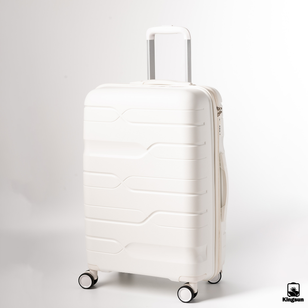 [รับประกัน5ปี] Kingsun กระเป๋าเดินทางล้อลาก TSA Lock วัสดุPP แท้100% ...