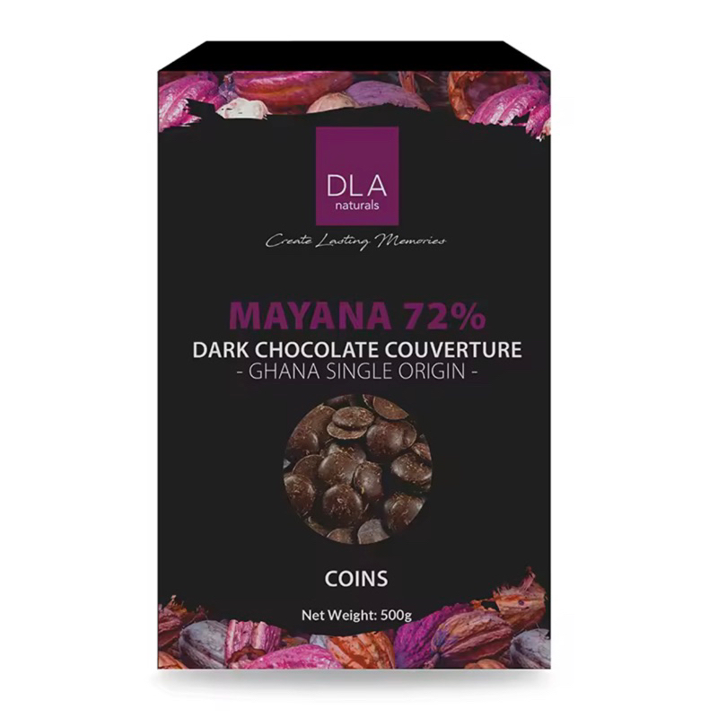 DLA Dark Chocolate Couverture 72% 500g.DLA ดาร์กช็อกโกแลต คูเวอร์เจอร์ ...