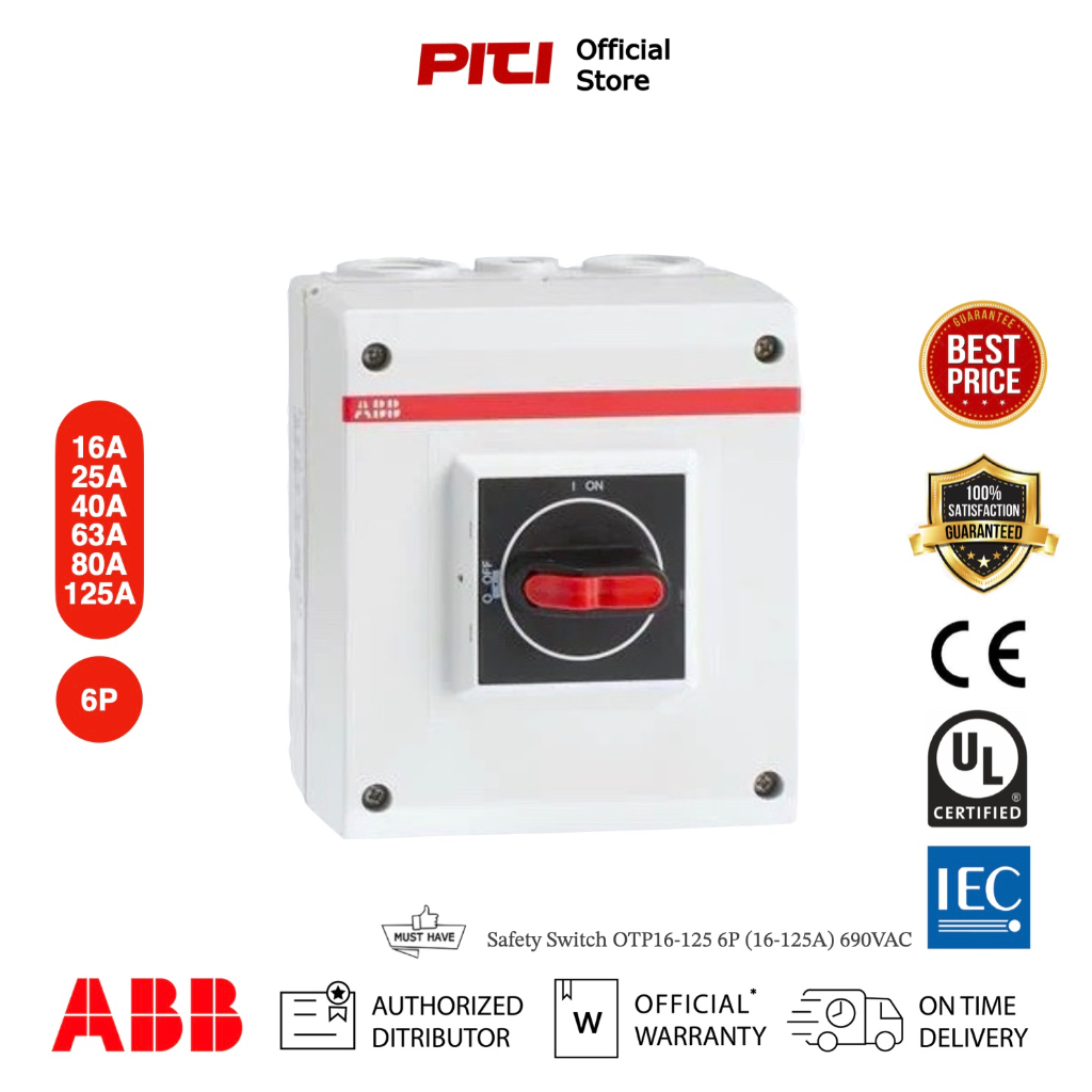 ABB OTP16-125 6P (16-125A) Safety Switch Enclosed Switch Disconnector ...