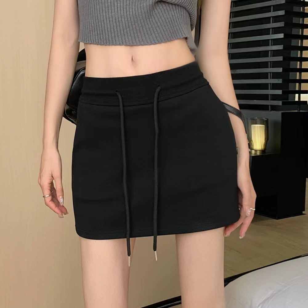 กระโปรงสั้นผ้ายืด ชุดเทนนิสผู้หญิงสีขาวเอวสูงกระโปรงสั้นผ้านุ่มแฟชั่น ...