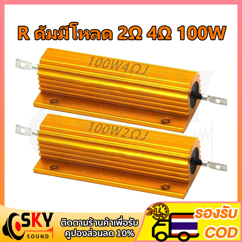 SKYSOUND R ดัมมี่โหลด 2โอห์ม 4โอห์ม 100วัตต์ R 100W ตัวเพิ่มค่าโอม 2Ω 100 วัตต์ 4Ω 100 วัตต์ ...