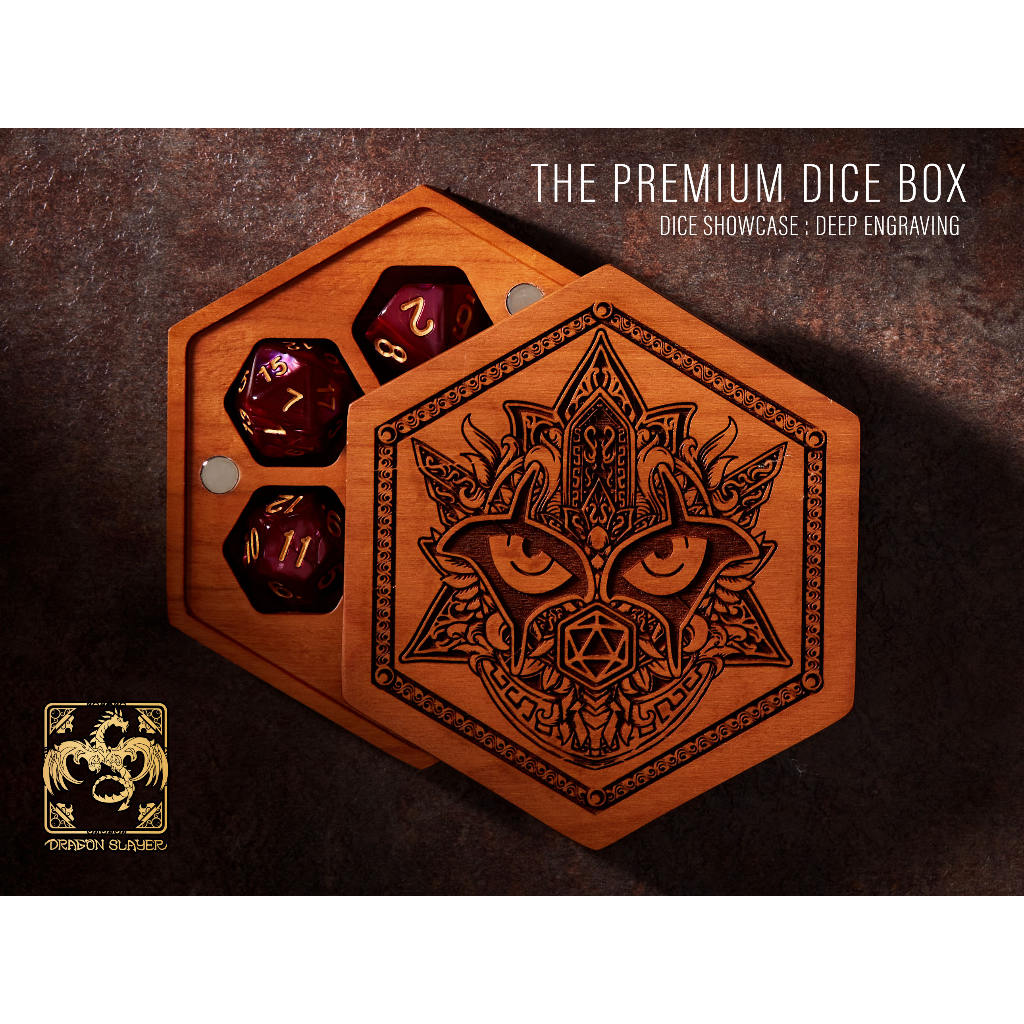 The Warlock Dice Box CHERRY WOOD | Premium DnD Dice Box | D&D DiceBox ...
