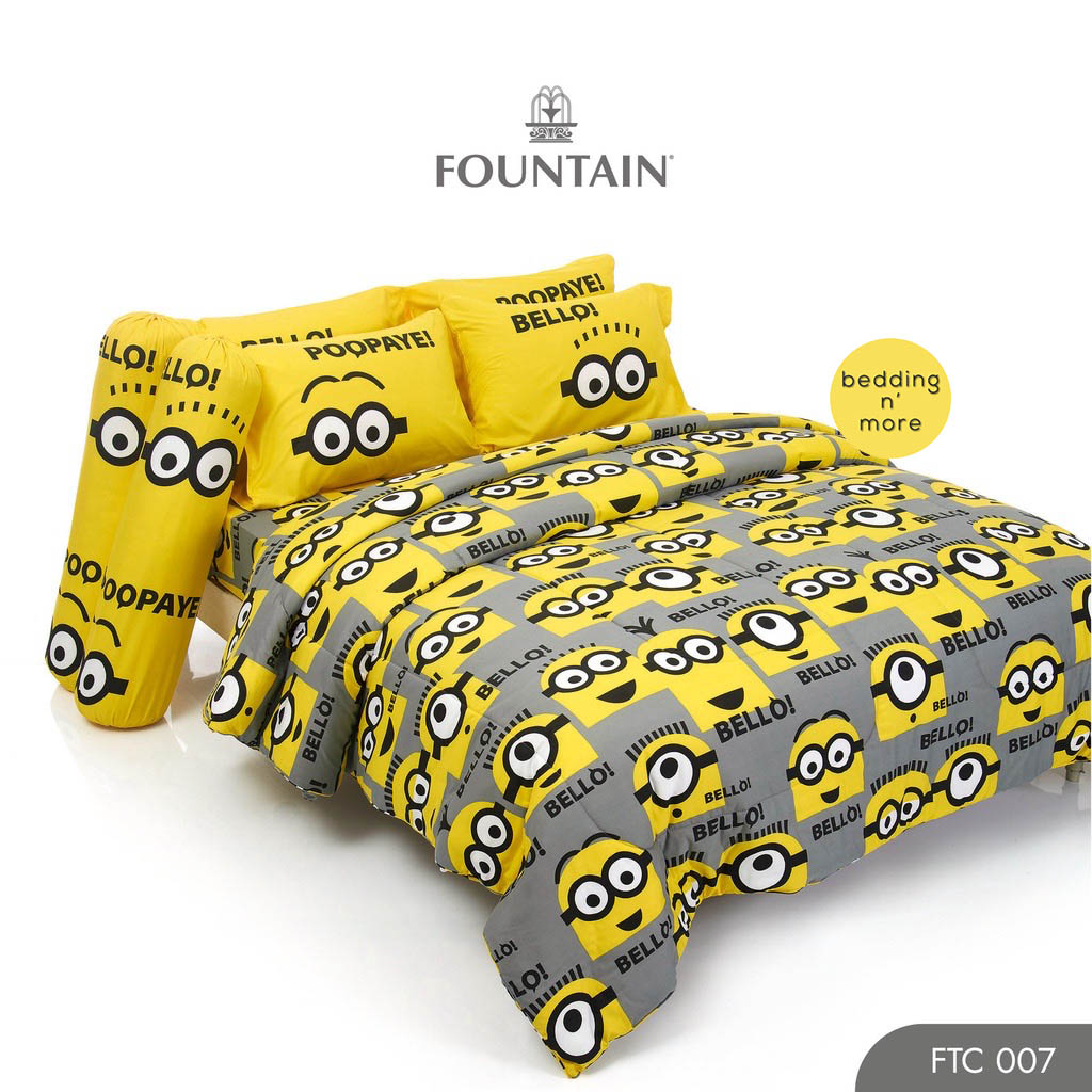Fountain ผ้าปูที่นอน (ไม่รวมผ้านวม) ลาย มินเนี่ยน Minions ลิขสิทธิ์แท้ ...