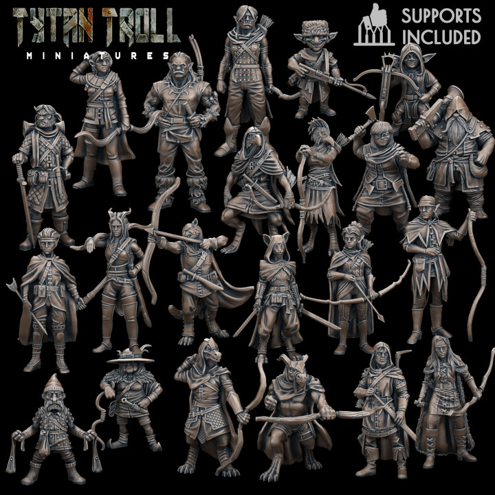 DnD Heroes Rangers miniatures โมเดลสำหรับ Dungeon and dragonsจัดส่งได้ ...