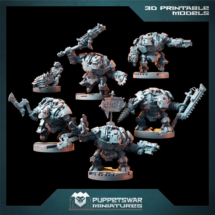 Orc Bots - High quality and detailed 3d print miniature board game ...