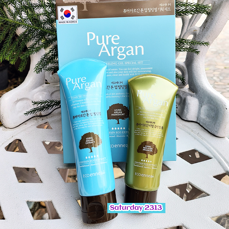 เซ็ตทำความสะอาดใบหน้า จากเกาหลี Welcos ECOennea Pure Argan Tone Up ...