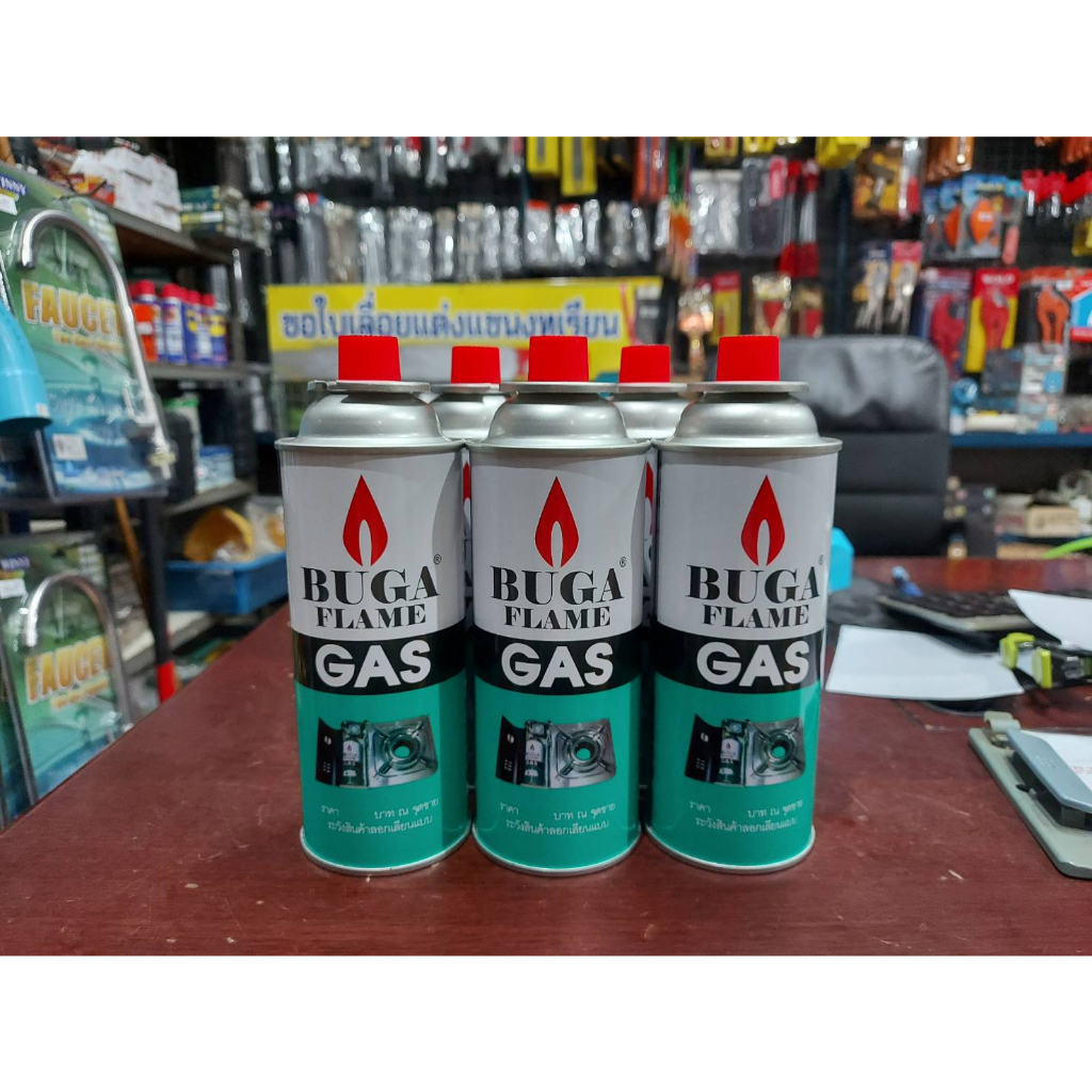 แก๊สกระป๋อง บูก้า BUGA FLAME GAS แก๊สกระป๋องใหญ่ | Shopee Thailand