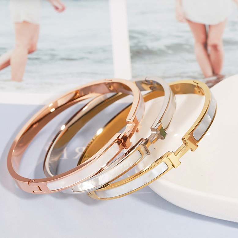 กำไล H ลายหินอ่อน กำไลสแตนเลส ดีไซน์เรียบหรู ขนาด 17 cm hm04 | Shopee ...