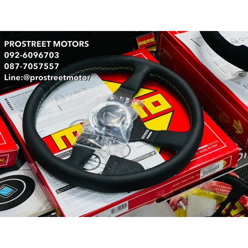 พวงมาลัย GReddy x MOMO Special Edition แท้ ด้าย3สี เหลือง ฟ้า น้ำเงิน ...