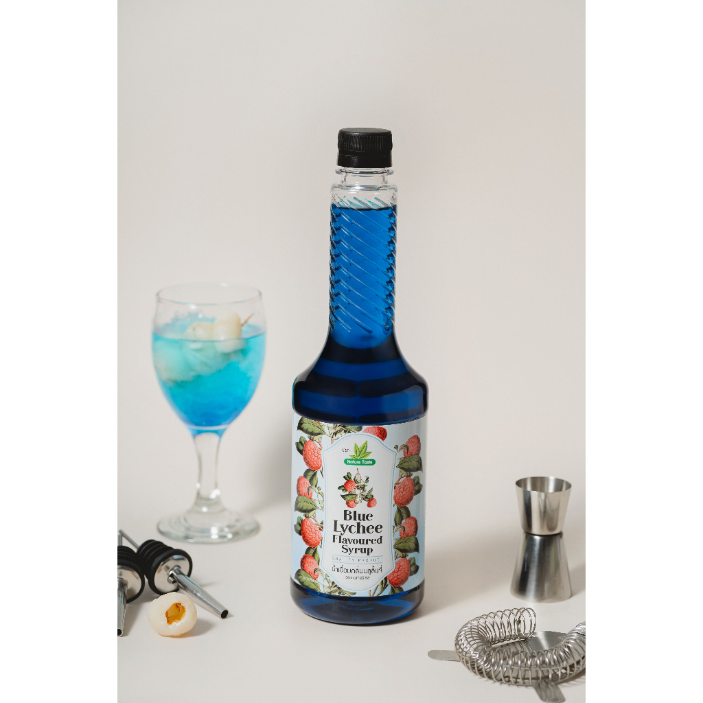 Nature Taste Blue Lychee Syrup น้ำเชื่อมไซรัป กลิ่นบลูลิ้นจี่ ตรา ...