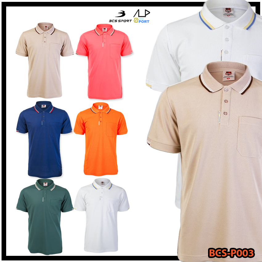 💥ลดโหดสูงสุด 1,000 บาท💥 เสื้อโปโลชาย แขนสั้น BCS SPORT รุ่น P003 P003M PREMIUM POLO S2 แท้100% ...