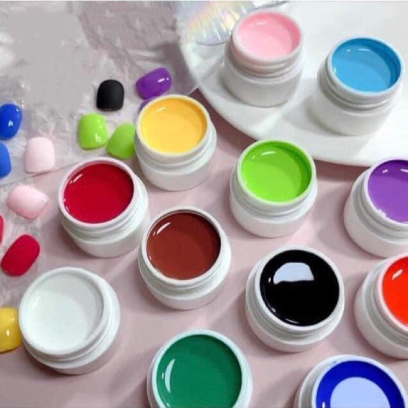 *ชุดสีเพ้นท์ลตลัสำหรับเพ้นเล็บ (อย่างดี)12 สีเนื้อเข้มข้น เส้นชัดสวย ...