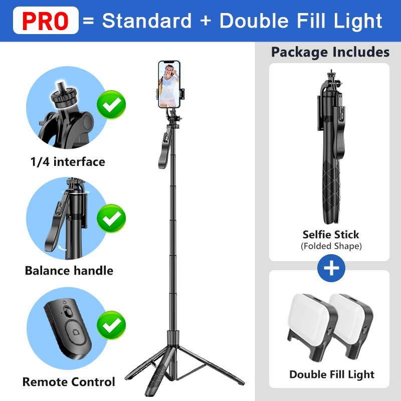 รุ่นใหม่L16 ขาตั้งกล้องไม้เซลฟี่ไร้สาย 1.55m. พับได้มาพร้อมรีโมทบลูทูธ พิเศษสามารถใช้กล้องแอ ...