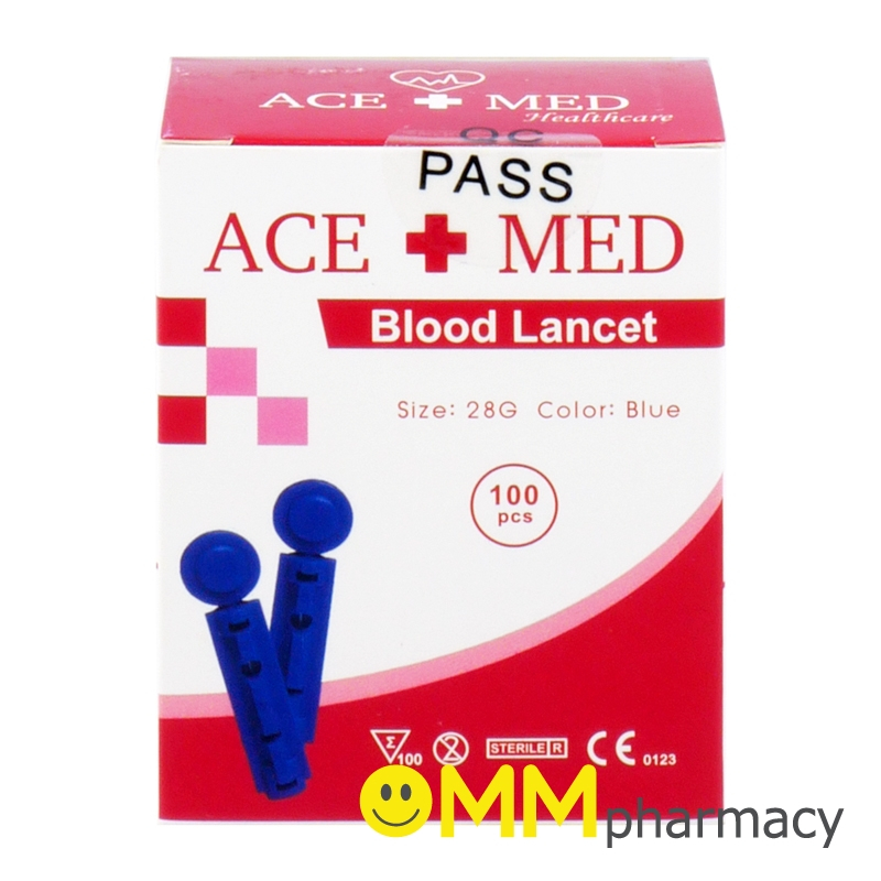ACE+MED เข็มตรวจน้ำตาล (ใช้กับเครื่อง GLUCO ONE รุ่น BG-03) 100ชิ้น | Shopee Thailand