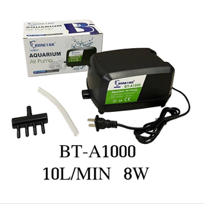 ปั๊มลม ปั๊มออกซิเจน BONETAR BT-A1000 BT-A2000 กำลังลมแรง เสียงเงียบ อุปกรท่อต่อกับท่อแยกลมใน ...