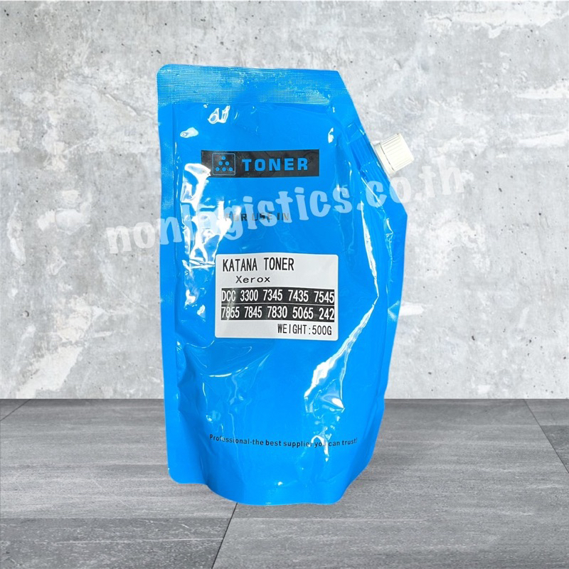 หมึกเติมXerox500กรัม(C)ฟ้าWorkcentre WC 7525 7530 7535 7545 7556 Chip ...