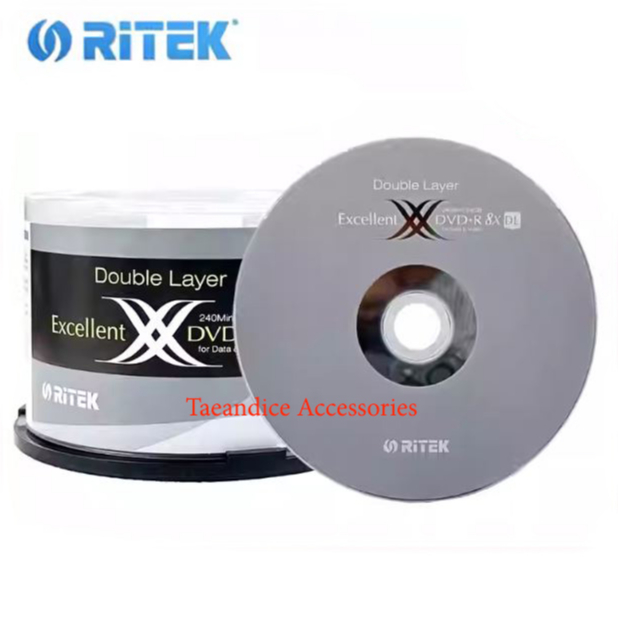 DVD+R DL D9 Ritek Double X Dual Layer 8.5GB 2-8X 240Min. (Pack.50 Disc.) | Shopee Thailand