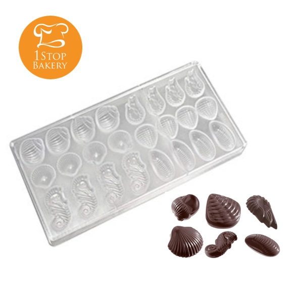 TTM POLY PC1199 Sea Shells Chocolate Molds NR.36 /พิมพ์ช็อกโกแลตเปลือก ...