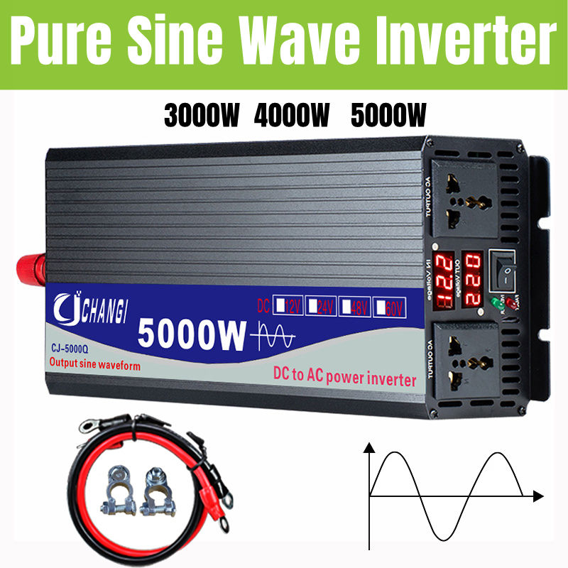 CJ Inverter 3500W/5000W 12v/24v อินเวอร์เตอร์ หม้อแปลงไฟฟ้า ตัวแปลงไฟ ...