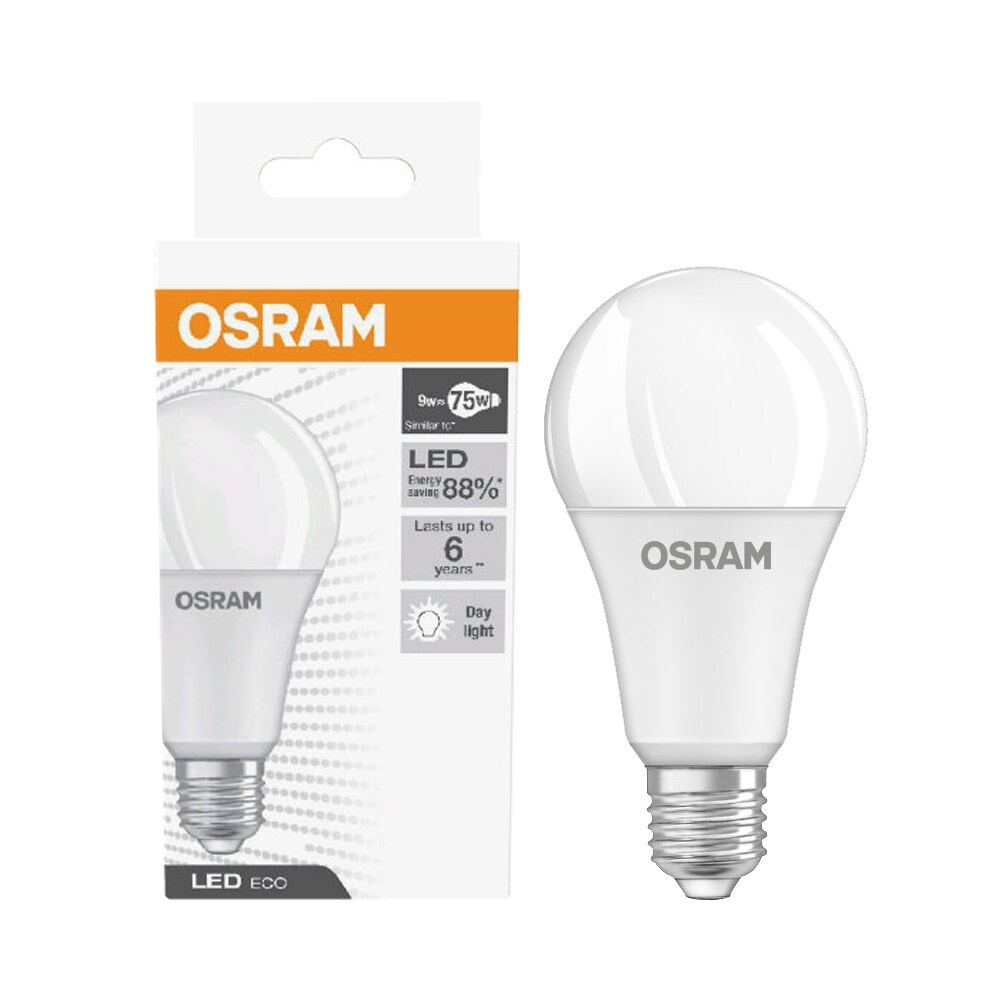 OSRAM หลอดไฟ 9W LED ECO Bulb แสงขาว E27 | Shopee Thailand