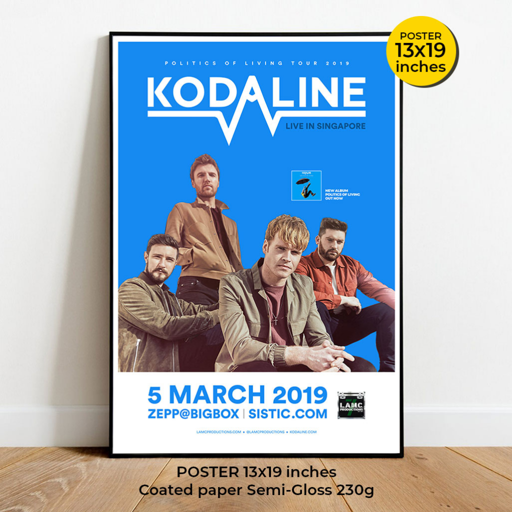 Kodaline Posters โปสเตอร์วง โคดาไลน์ วงร็อกสัญชาติไอริช ภาพขนาด 13X19 ...