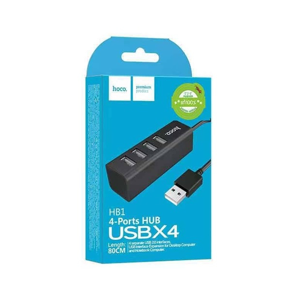 Hoco USB hub “HB1” USB-A to four ports USB 2.0 charging and data sync ...