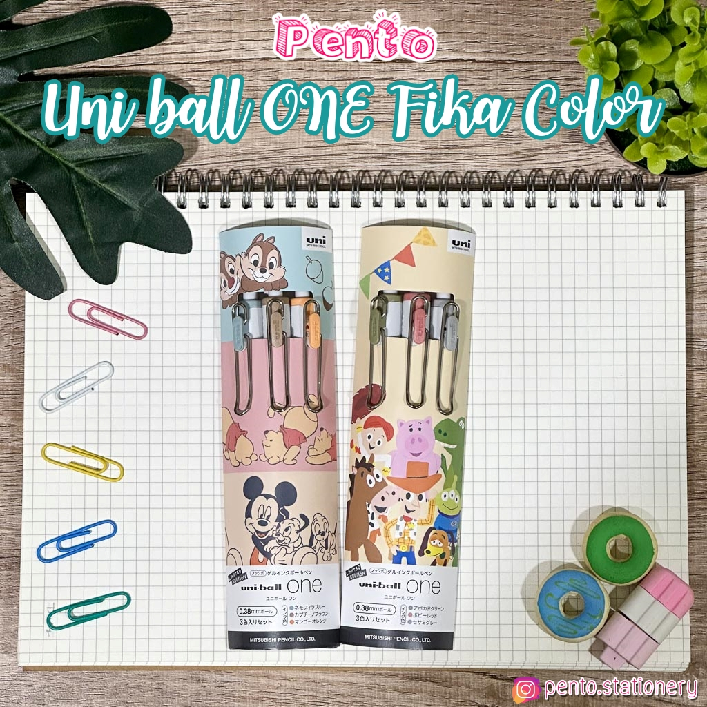 Pento ปากกาเจลลายดิสนีย์ ขนาด 0.38 mm. Uni ball ONE Fika Color and ...