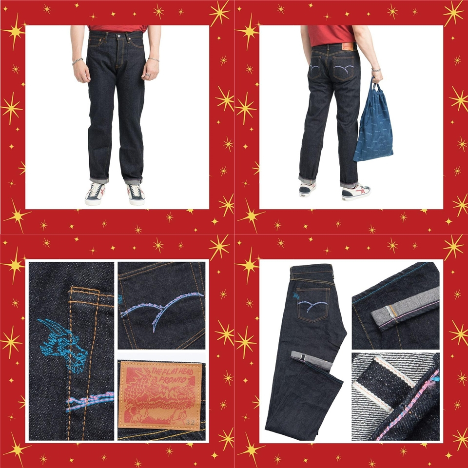 เอวจริง32 PRONTO X THE FLAT HEAD CNY19 ผ้า14.5OZ - Limited กระบอกเล็ก ...