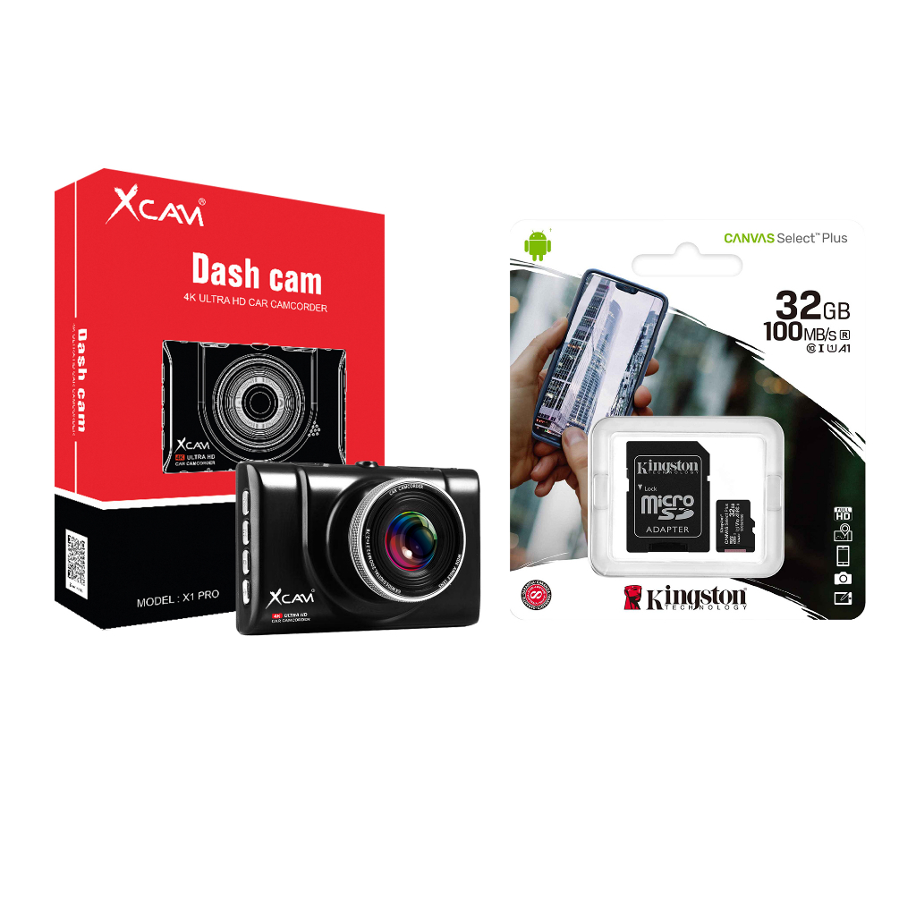กล้องติดรถยนต์ XCAM รุ่น X1PRO ความละเอียด 4K/1080P ดูไฟล์ภาพย้อนหลัง ...