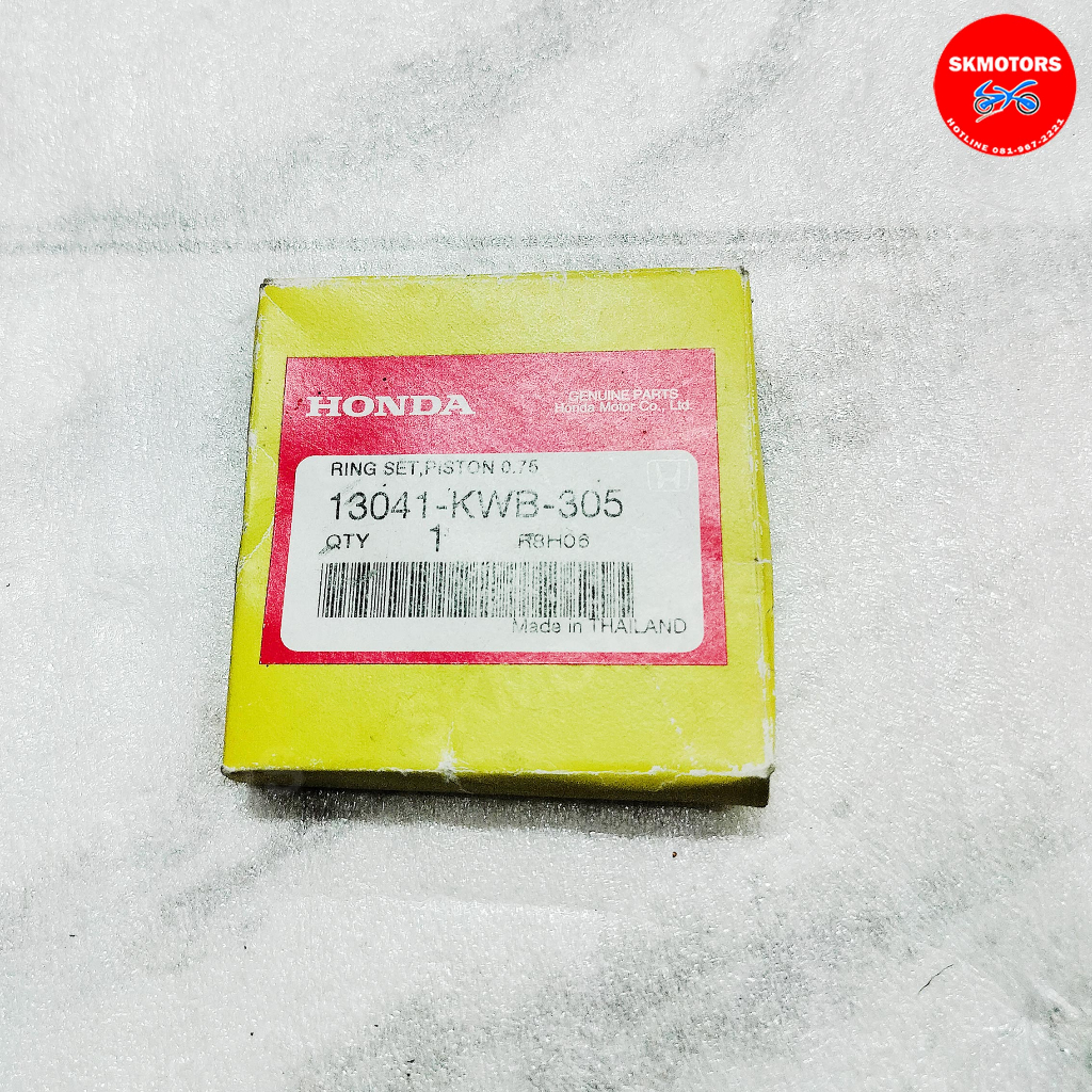 แหวนลูกสูบ 0.75 รหัส 13041-KWB-305 สำหรับรถรุ่น HONDA CZ-i ปี 2009 ...