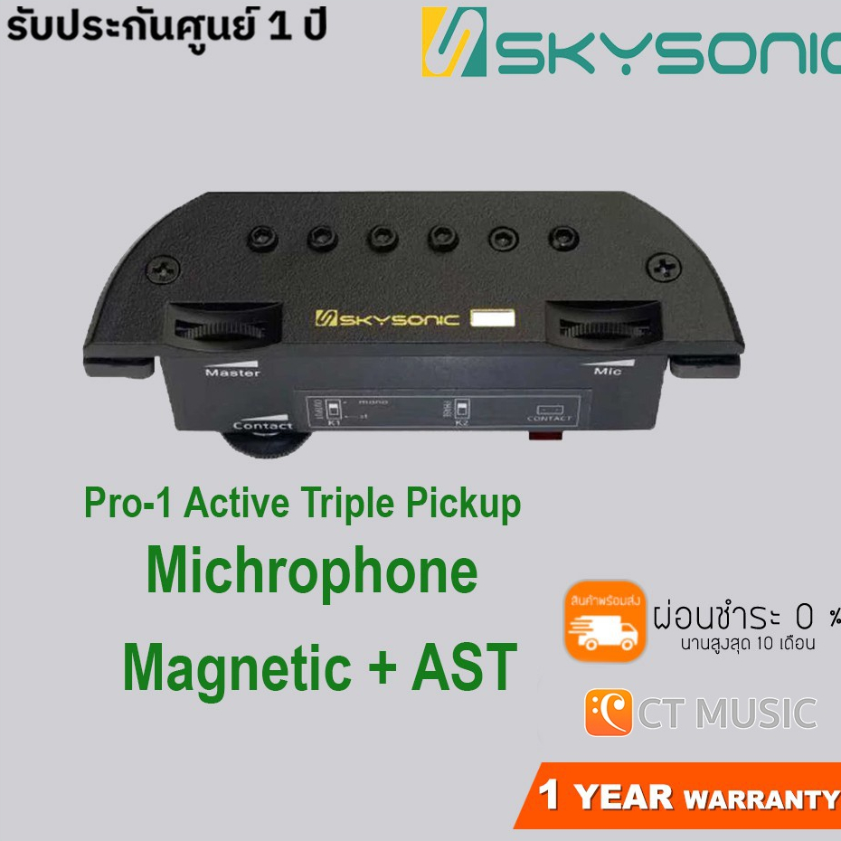Skysonic Pro-1 Active Triple Pickup ( Michrophone + Magnetic + AST ...