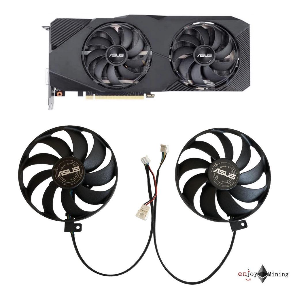 พัดลมการ์ดจอ Asus RTX 2060s 2070 2080 2080s DUAL EVO Snow Leopard ...