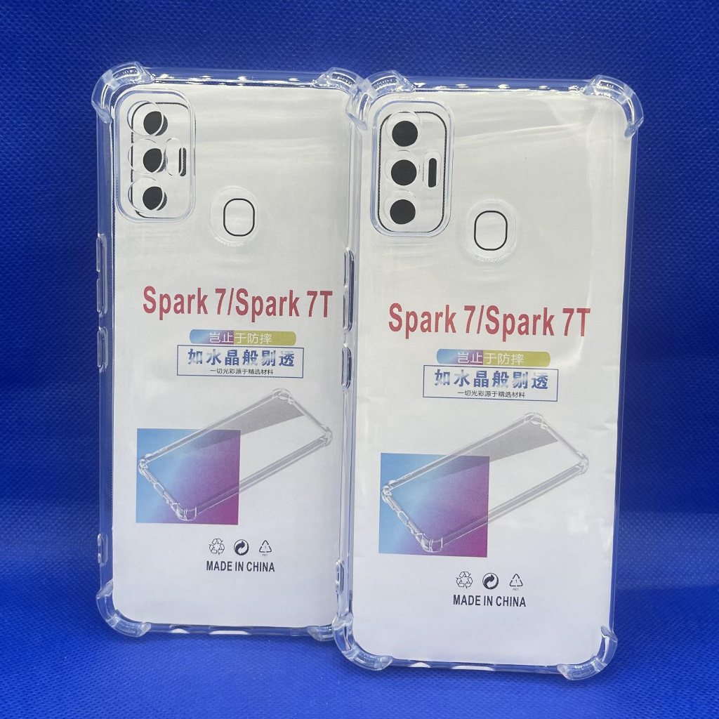 Case tecno เคส Tecno Spark7 Spark7t หนา 1.5mm ตรงรุ่น แบบ TPU ใสเสริมขอบและมุมกันกระแทก ส่งไว ...