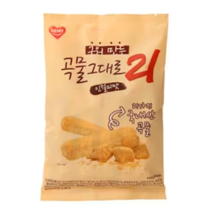 ขนมเกาหลี ขนมม้วนแท่งอบกรอบ (รส อินจอลมี)Gaemi Food Baked Grain 21 ...