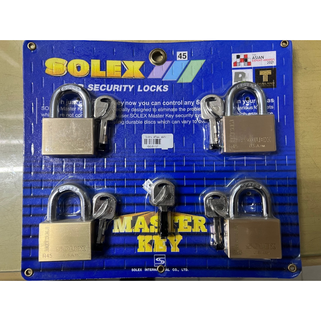 Solex กุญแจมาสเตอร์คีย์ระบบลูกปืน Master Keys ขนาด 45มม. 4ตัวชุด ...