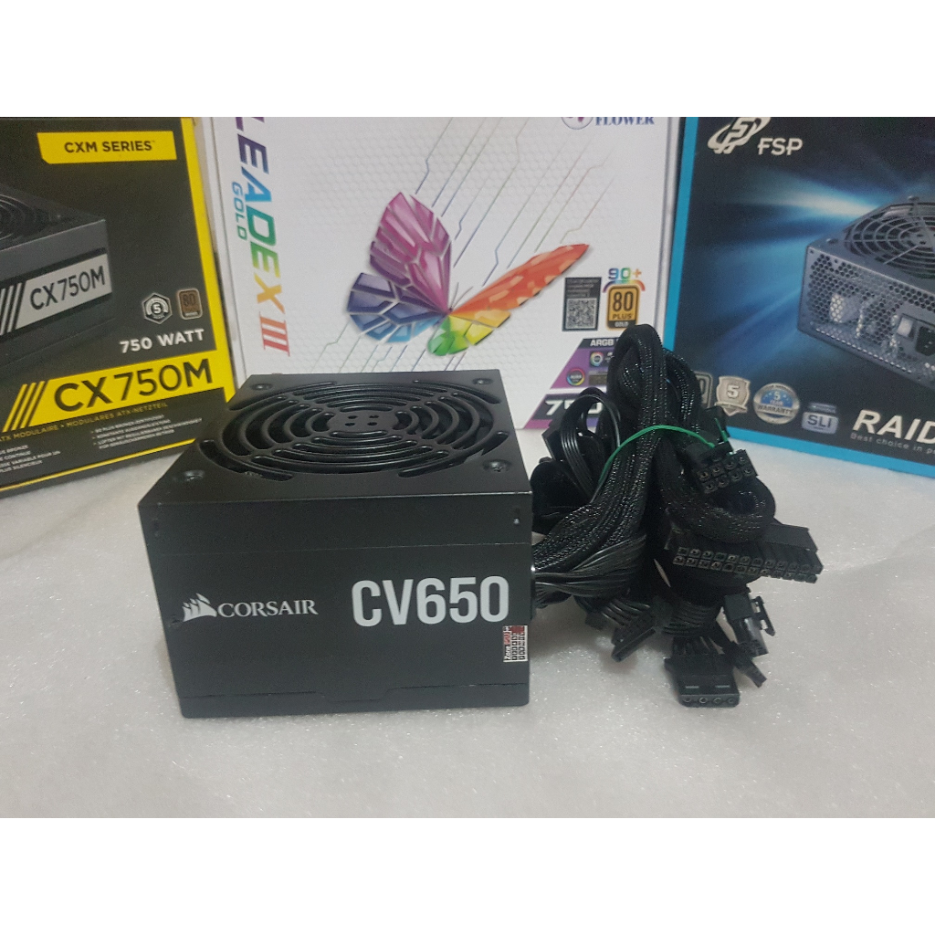 PSU ประกัน 4เดือน Corsair CV650 650w 80+Bronze มือ2 / power supply ...