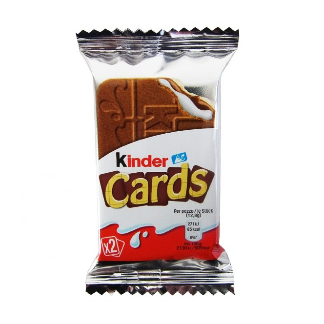 kinder Cards Chocolate Wafers 1 กล่องมี 3 แพ็คๆละ 2 ชิ้น | Shopee Thailand