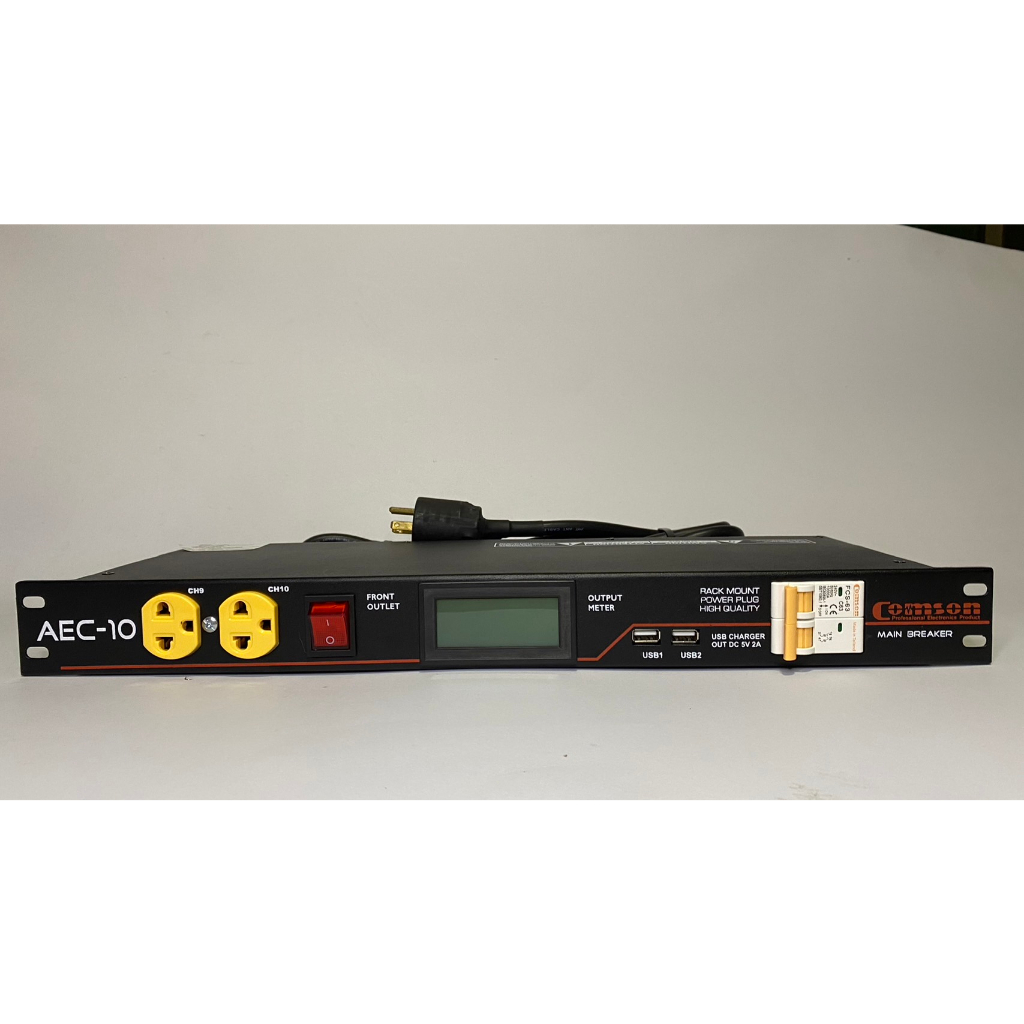 AEC10 รุ่นใหม่มีช่องUSB ปลั๊กไฟใส่RACK 10ช่อง AEC-10 AEC-10 COMSON ...