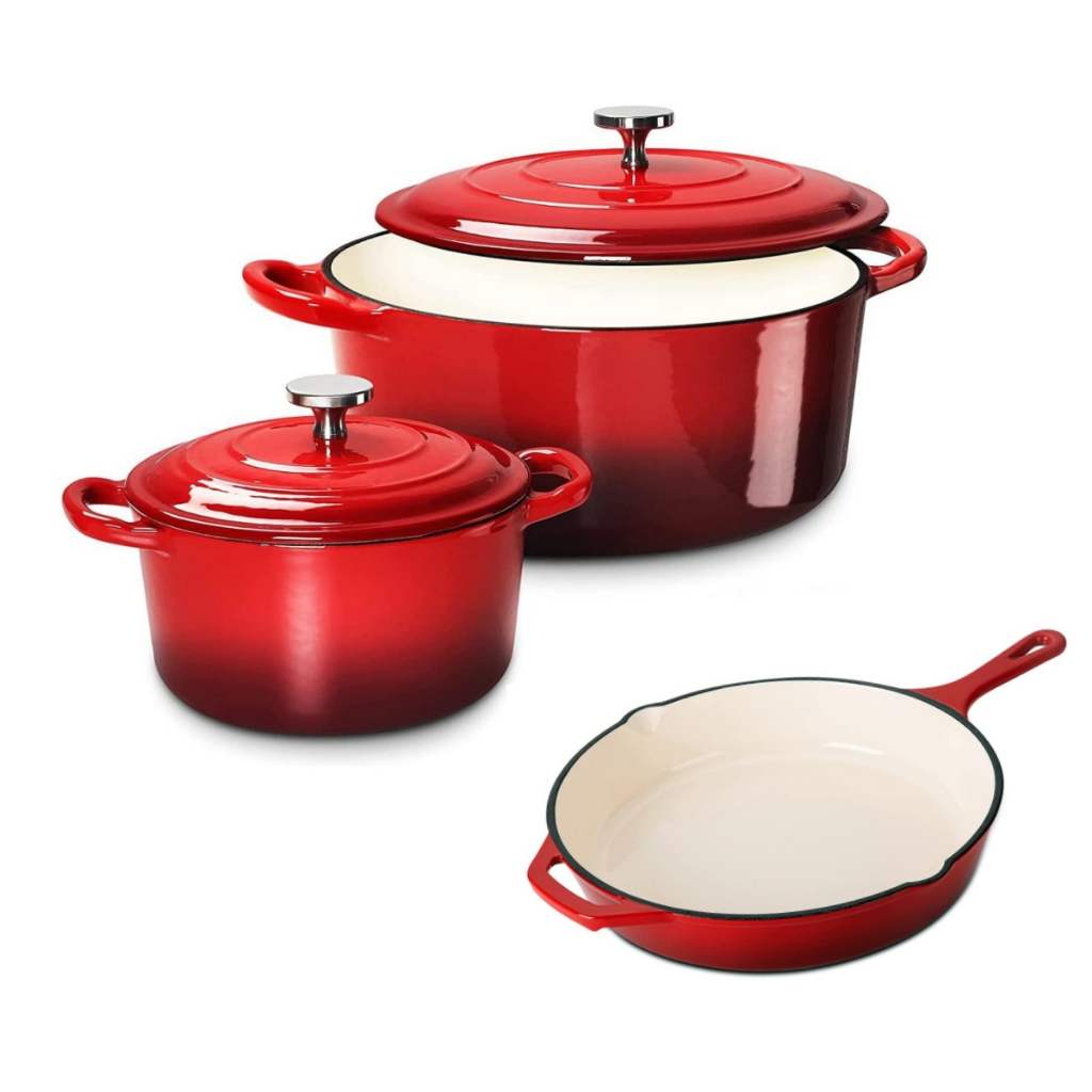 Enamel cast iron pot, French saucepan, soup pot, deep hot pot, saucepan ...