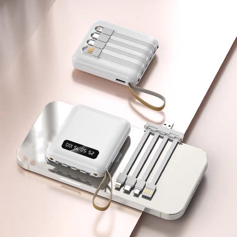 แบตสำรอง Power Bank 30000 mAh รุ่นE35 มีสายในตัว4ห้ว พักง่าย สะดวกสุด ...