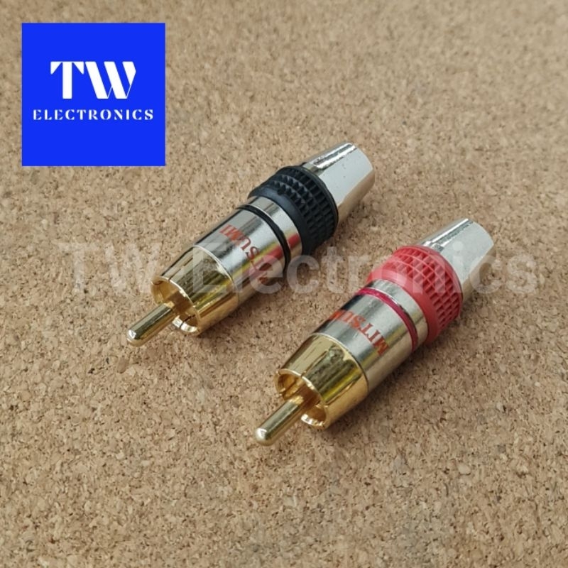 หัวRCAตัวผู้ Mitsumi สีเงิน คาดยาง ,ขั้วต่อRCA,หัวAV,หัวAudio,ปลั๊กRCA,RCA Male | Shopee Thailand