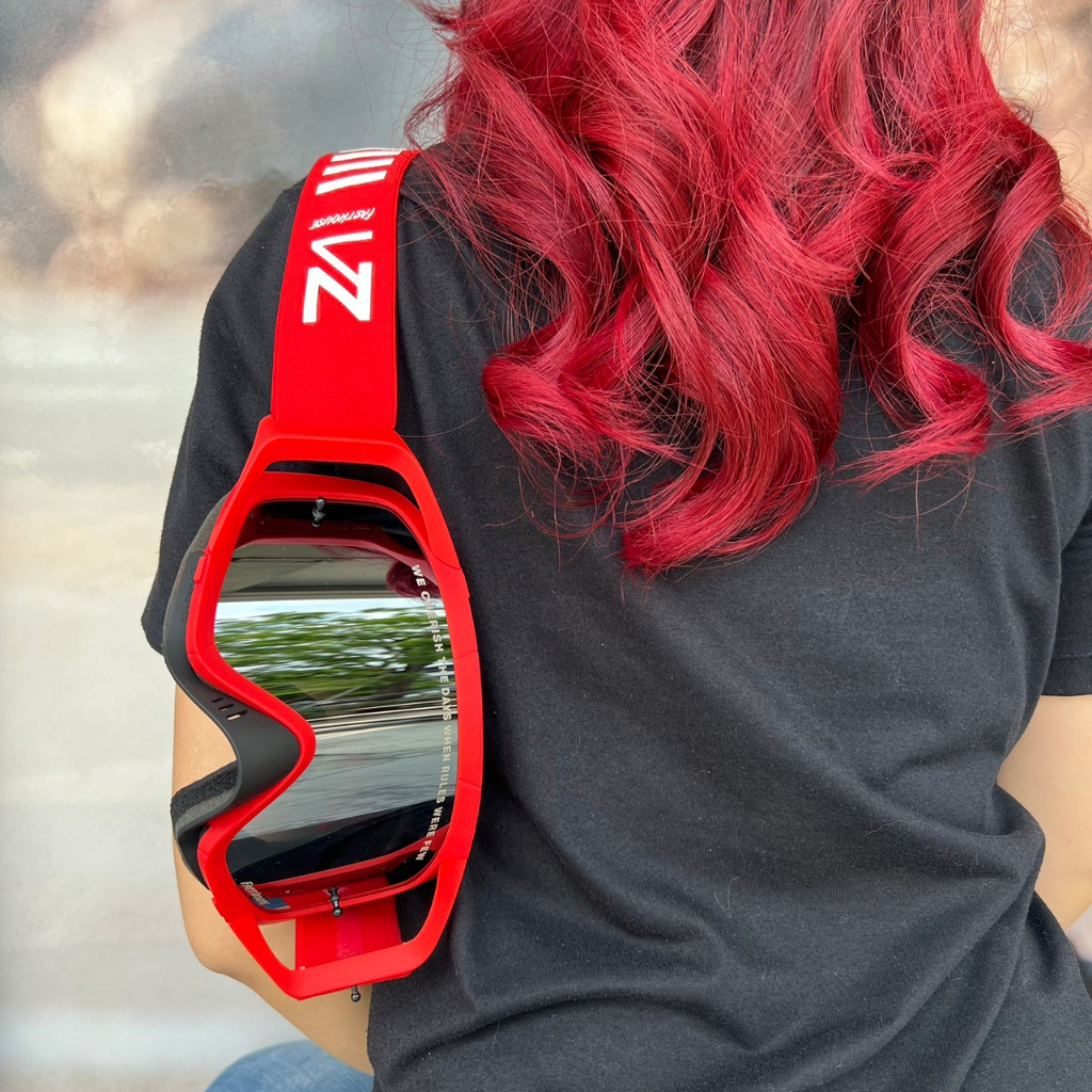 แว่นกันลม FASTHOUSE PORKCHOP RALLY GOGGLE RED | Shopee Thailand