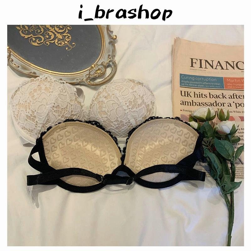 i_Brashop เสื้อชั้นในลูกไม้ แบบเกาะอกไร้สาย ดันทรง ไม่ลื่น BAB266 | Shopee Thailand