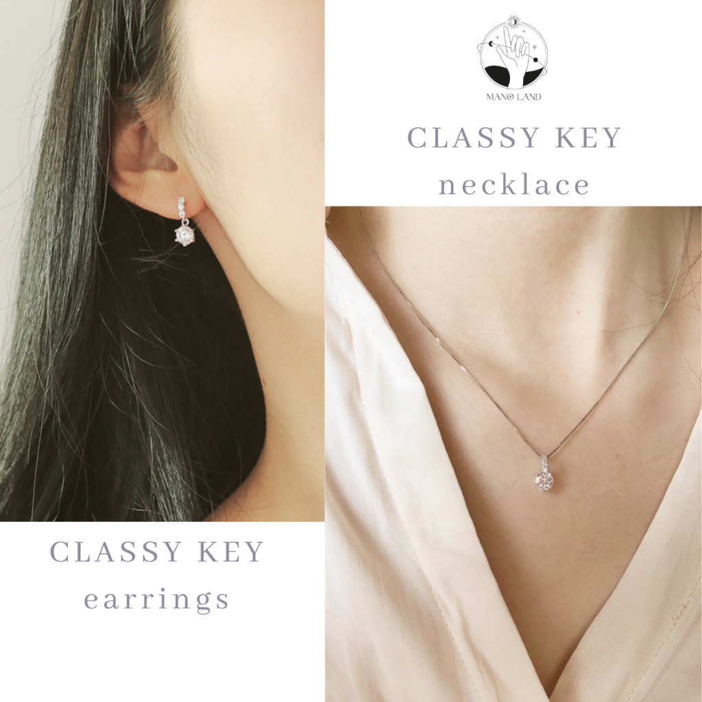MNL💗ต่างหูเพชรโมซาไนต์ Classy Key เครื่องประดับแฟชั่น เงินแท้925 ไม่ลอก ...