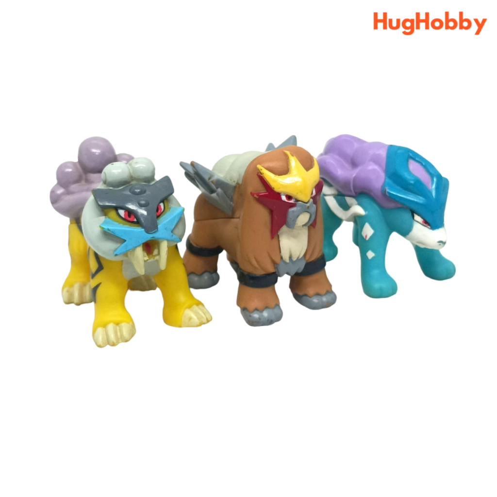 [Set of 3] Bandai 2000 Pokemon Kids Legendary Beasts Trio Raikou Entei ...