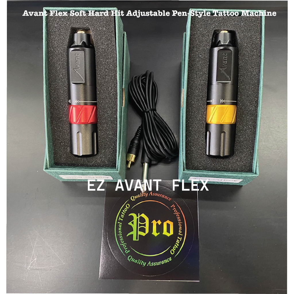เครื่องสักปากกา EZ Avant Flex Soft Hard Hit Adjustable Pen-Style Tattoo ...