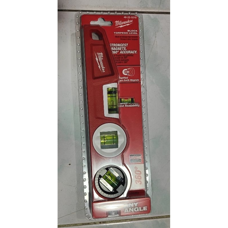 Milwaukee ระดับน้ำแม่เหล็ก BLOCK TORPEDO LEVEL รุ่น 48-22-5210 แท้ 100% ...