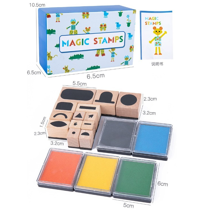 Magic Stamp and Match - Stamp Bugs - Stamp Ville แสตมป์ไม้ ของเล่นเสริม ...