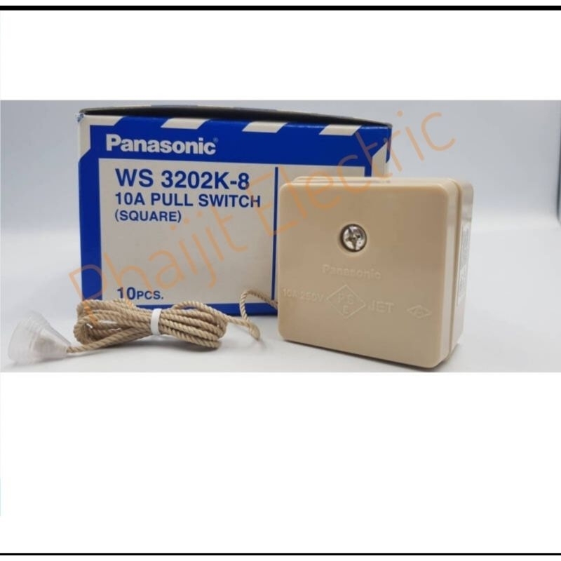 PANASONIC สวิตซ์กระตุก WS 3202K-8 แบบสี่เหลี่ยม PANASONIC PULL SWITCH ...