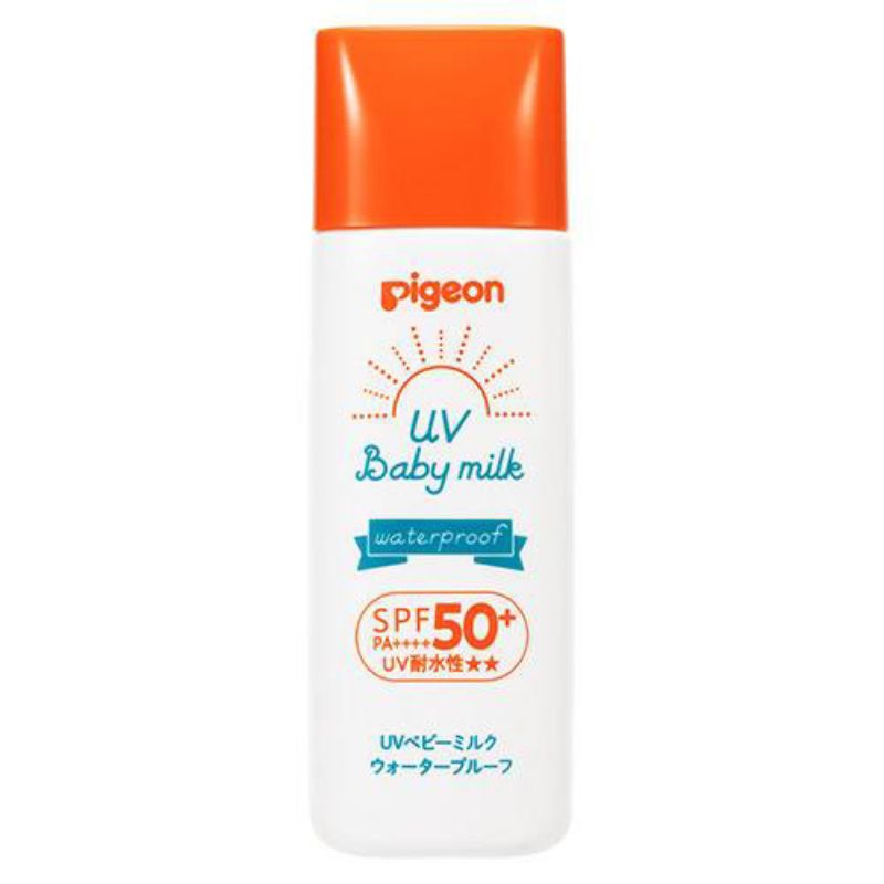 สูตรใหม่!! Pigeon UV Baby milk Waterproof Sunscreen ครีมกันแดด, กันน้ำ ...